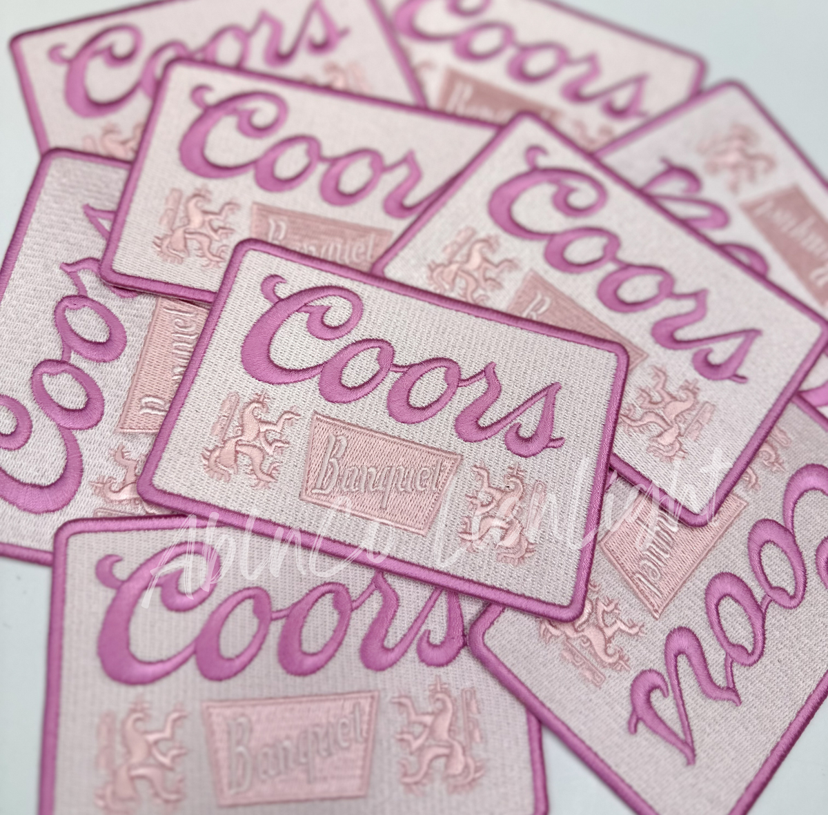 Preppy pink coors patch trucker hat embroidery patches – Piccolo ...